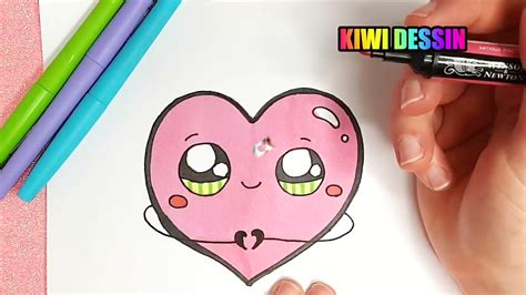 Tuto Dessin Comment Dessiner Un Coeur Kawaii Saint Valentin Kiwi
