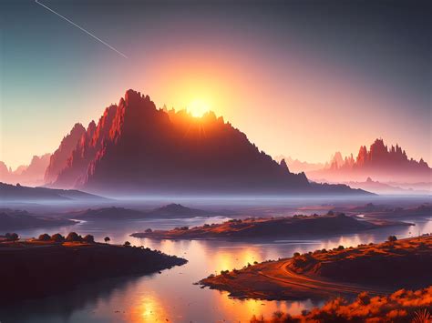 Papel De Parede Panorama Ai Art Generated Image Stable Diffusion