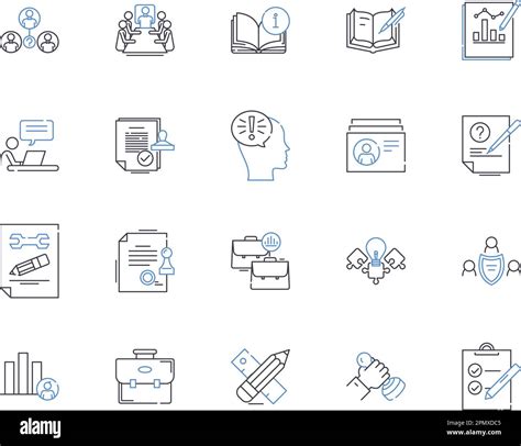 Productiveness Outline Icons Collection Efficiency Output Quality