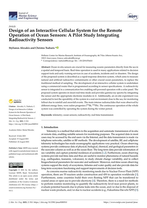 pdf design of an interactive cellular system for the remote operation of ocean sensors a