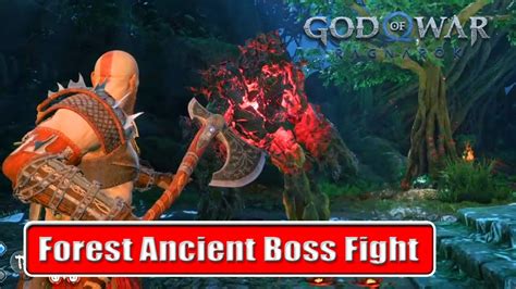 God of War Ragnarök FOREST ANCIENT BOSS FIGHT YouTube