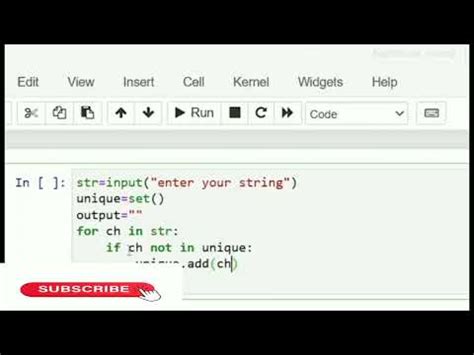 Python Program To Remove Duplicate Characters In String Drsridevi