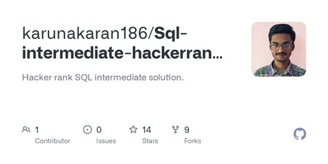 GitHub Karunakaran186 Sql Intermediate Hackerrank Solutions Hacker