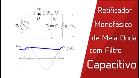 Retificador Monofásico de Meia Onda Filtro Capacitivo YouTube
