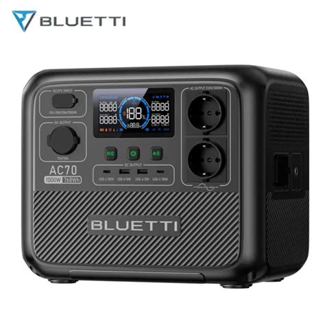 BLUETTI AC70 1000W 768 Wh Générateur Électrique Power Station portable