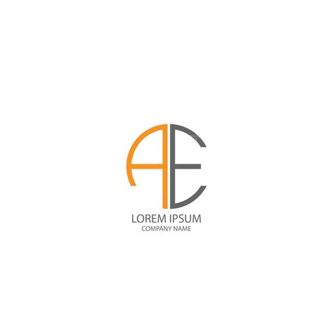 Circle Ae Logo Letter Design Business Creative Art Vector Business