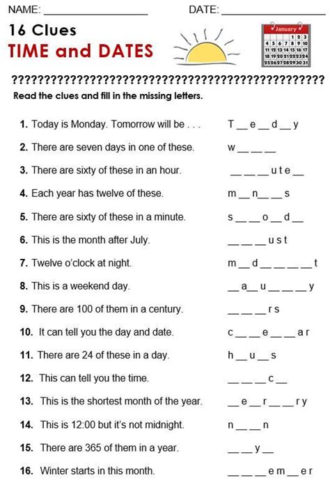 Time And Dates English Vocabulary Words Learning English Lessons For
