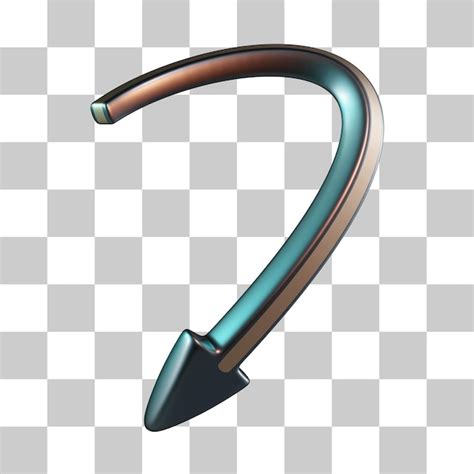 Icono De Flecha Curva 3d Archivo PSD Premium