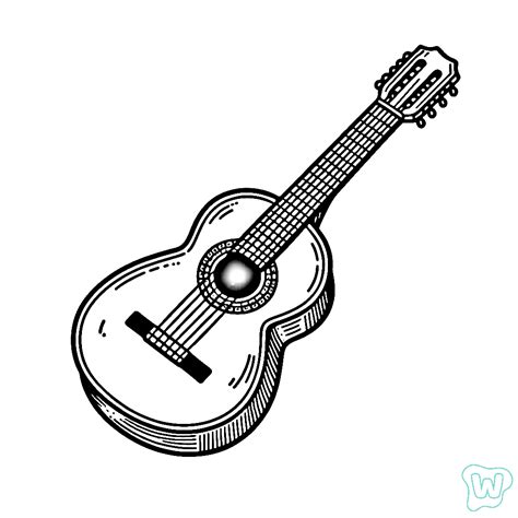 Guitarra Para Colorear Descarga Gratuita De Pdf