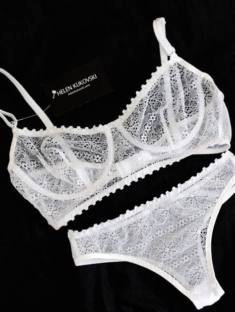 Sheer White Lace Thongs