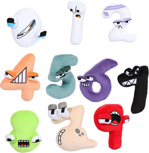 BULINGNA Alphabet Lore Peluche con forma de número figura de peluche