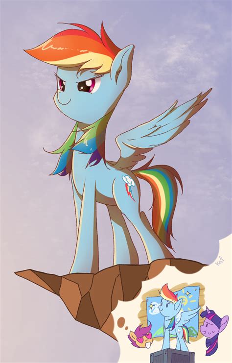 3258670 Safe Artist Kaf Pone Rainbow Dash Scootaloo Twilight