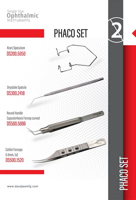 Cataract Set Single Use Instruments Surgical Instruments