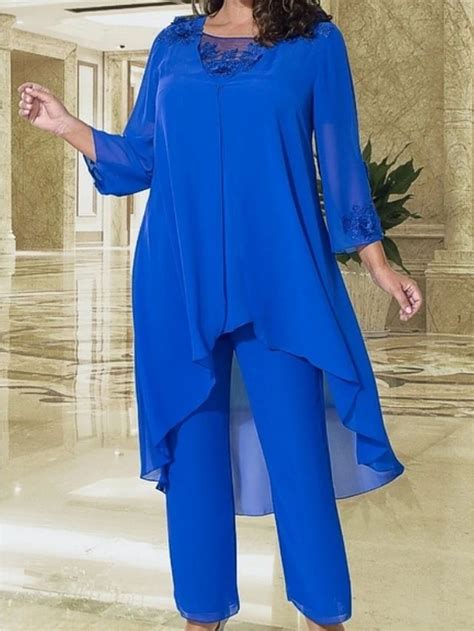 Hosenanzug Brautmutterkleid Elegant Schmuck Boden L Nge Spitze Satin