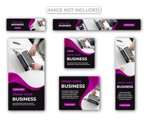 Conjunto Vectorial De Banners Web Comerciales De Diferentes Tama Os