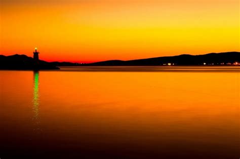 Sunlight Landscape Lights Sunset Sea Water Reflection