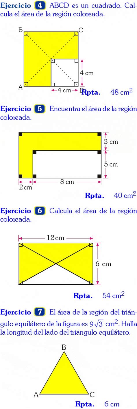 Figuras Compuestas Area Y Perimetro Ejercicios