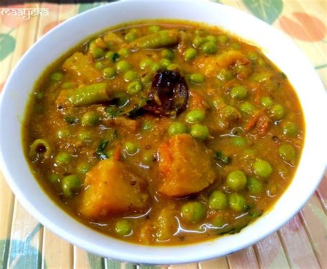 Aloo Matar Ki Sabzi I Potato And Green Pea Curry Maayeka