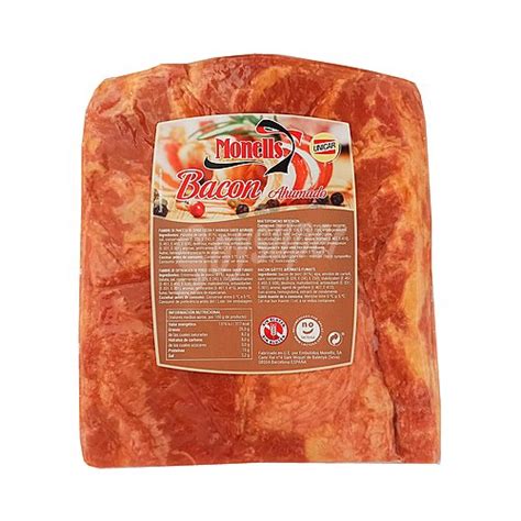 Monells Bacon Ahumado Elaborado Sin Gluten Ni Lactosa Y Cortado En