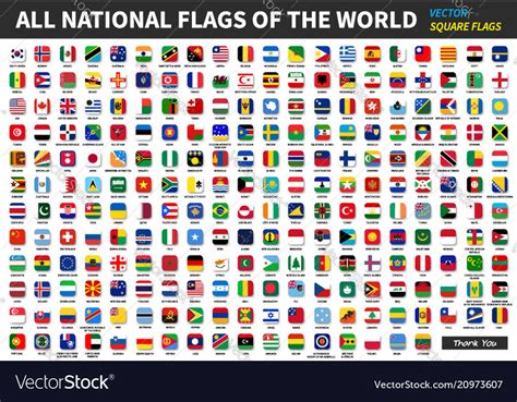 All Official National Flags World Royalty Free Vector Image