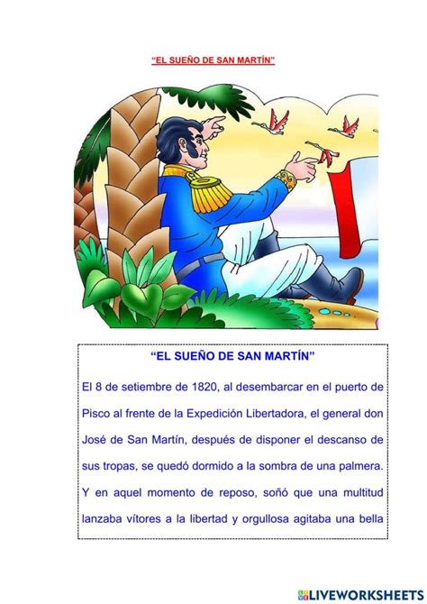 El Sue O De Don Jos De San Mart N Interactive Worksheet Don Jos De