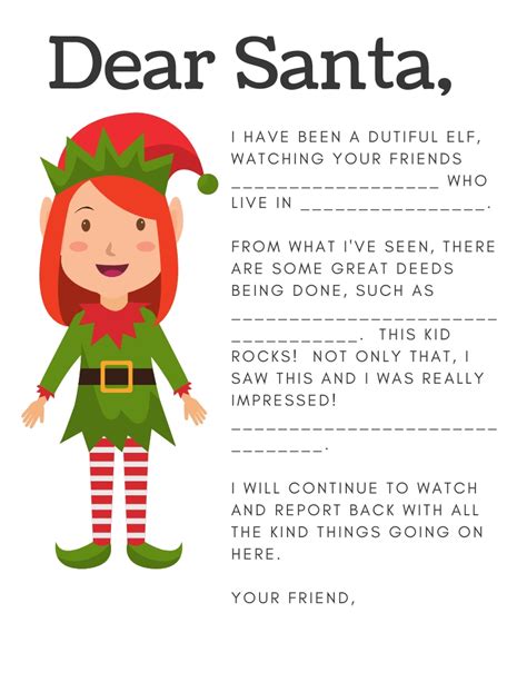 Printable Letter From Elf On The Shelf