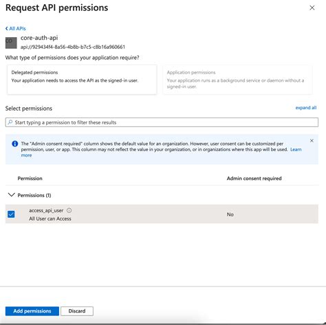 asp core securing the asp core api using azure ad and user access tokens