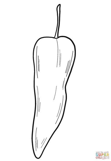 Chilli Pepper Coloring Page Free Printable Coloring Pages
