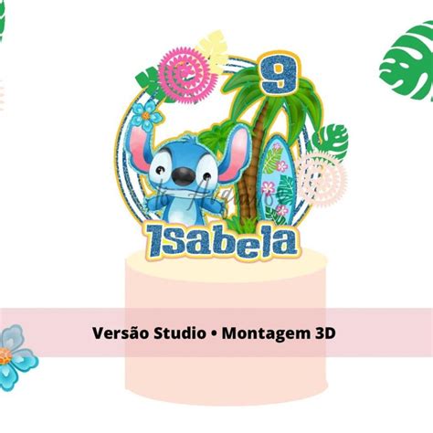 Arquivo Topo De Bolo Lilo E Stitch Topo De Bolo Para Imprimir