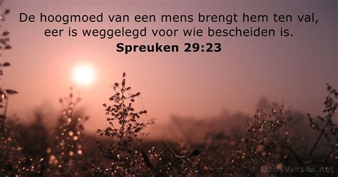 5 Juli 2023 Bijbeltekst Van De Dag Spreuken 29 23 DailyVerses Net