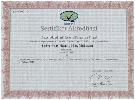 Akreditasi Universitas Hasanuddin Homecare24