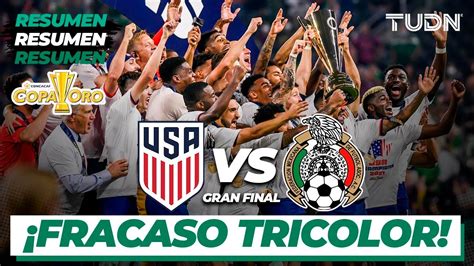 Resumen y goles Estados Unidos vs México Copa Oro 2021 Final