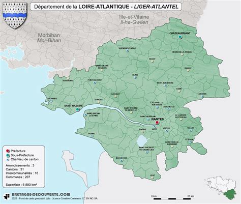 Liste des communes de Loire Atlantique Bretagne découverte