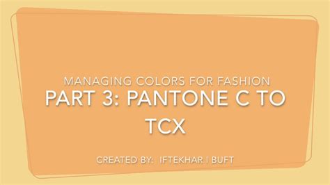 Part 3 Managing Color For Fashion Convert Pantone C To TCX Color