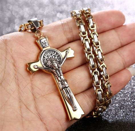 Large Crucifix Saint Benedict Medal Cross Catholic Orthodox Byzantine