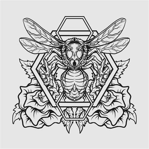 Geometric Honeycomb Tattoo