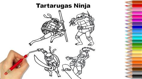 Como Desenhar As TARTARUGAS NINJA How To Draw Teenage Mutant Ninja