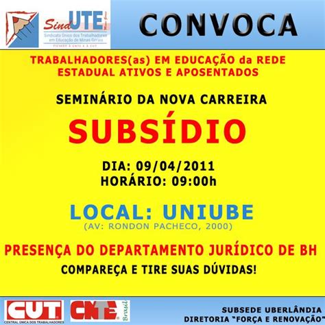 Blog do Professor Jakes Paulo SIND UTE UBERLÂNDIA CONVOCA PARA