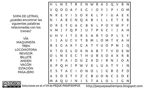 Peque Pasatiempos Sopas De Letras