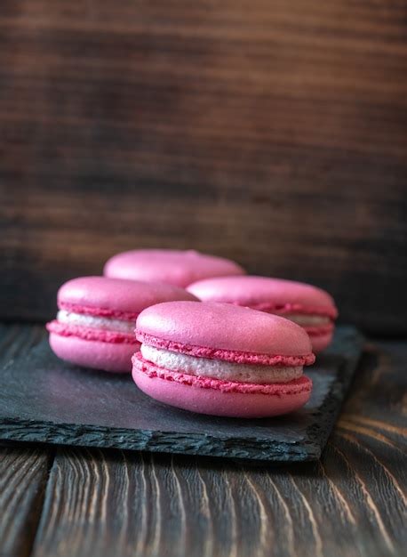 Premium Photo Pink Macarons Sweet Meringue Based Dessert
