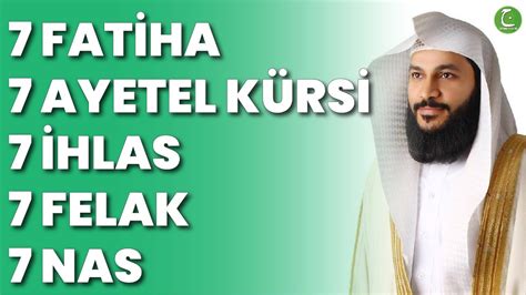 7 Fatiha 7 Ayetel Kürsi 7 İhlas 7 Felak 7 Nas Kur an ı Kerim Rukye