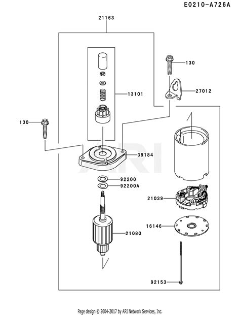 Kawasaki FR730V BS27 4 Stroke Engine FR730V Parts Diagram For STARTER