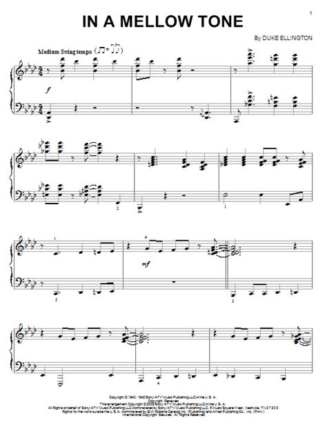 In A Mellow Tone Sheet Music Direct