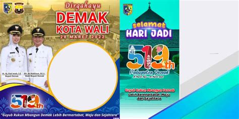 10 Link Twibbon Selamat Hari Jadi Kabupaten Demak Ke 519 Tanggal 28