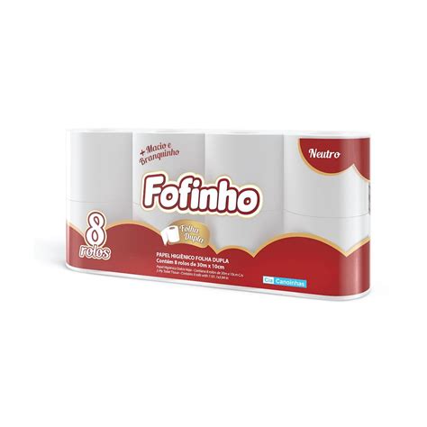 Papel HigIênico Fofinho Folha Dupla 8x30m Neutro Casa Vieira