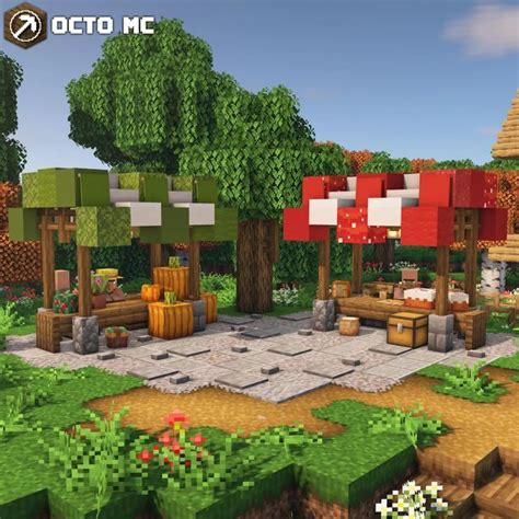 An Image Of A Minecraft Garden Setting