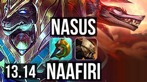 NASUS Vs NAAFIRI TOP 6 1 3 Rank 10 Nasus NA Grandmaster 13 14