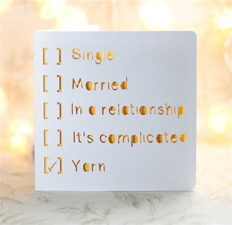Single Married In A Relationship It S Complicated Yarn Etsy Canada