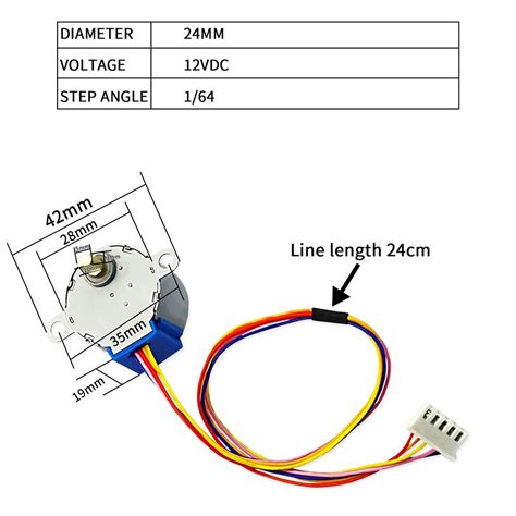 28BYJ 48 12V 4 Phase Stepper Motor