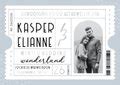 Uitnodiging Trouwkaart Winter Wedding Ticket Kaartje2go